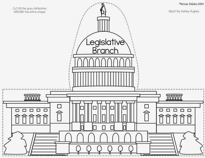 3 Branches Of Government Pages Coloring Pages